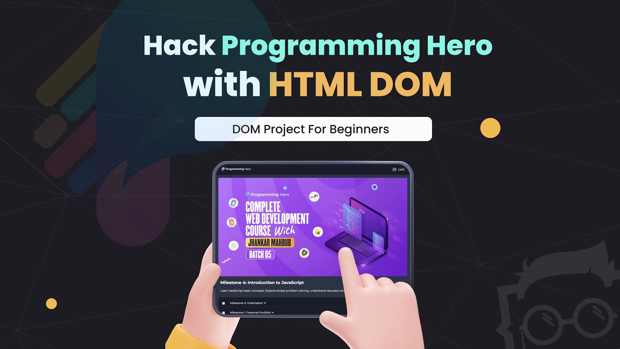 #100 JavaScript Bangla Tutorial | DOM Project JavaScript Tutorial