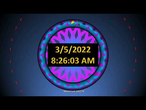 MatsClock 120124 Full Free PowerPoint Digital Clock PPT Slide Timer (FullScreen Live Time and Date)
