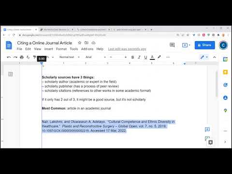 How to Cite an Academic Journal Article in MLA