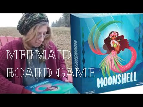 Mermaid Board Game Moonshell Unboxing and Showing Mermaid Art