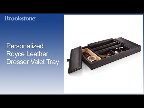 Personalized Royce Leather Dresser Valet Tray