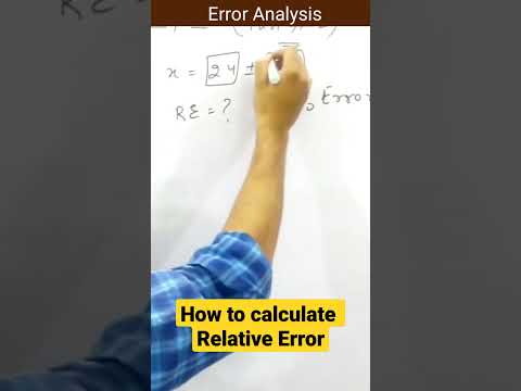 How to calculate relative error | Error Analysis | Units and Measurements | Class 11