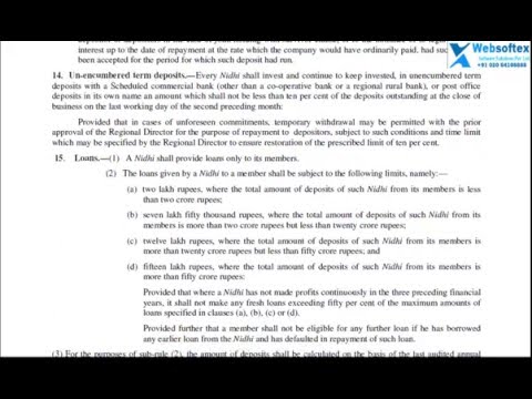 Nidhi Company Registration and Nidhi Company Rules