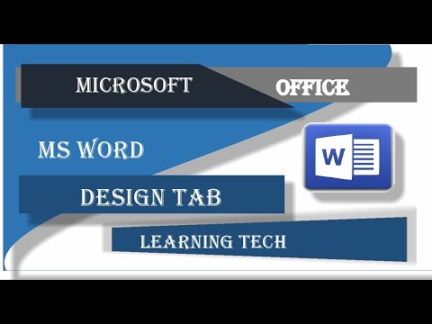 design tab in ms word