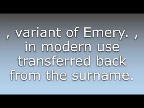 What does Emory mean?