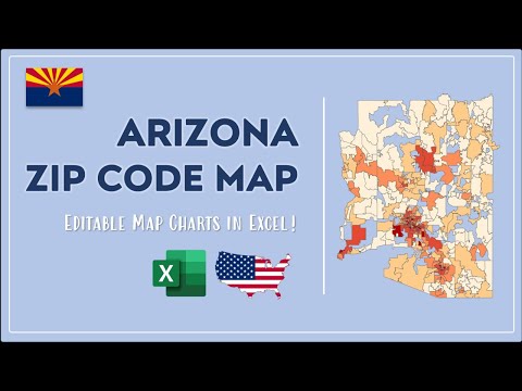 Arizona Zip Code Map in Excel - Zip Codes List and Population Map