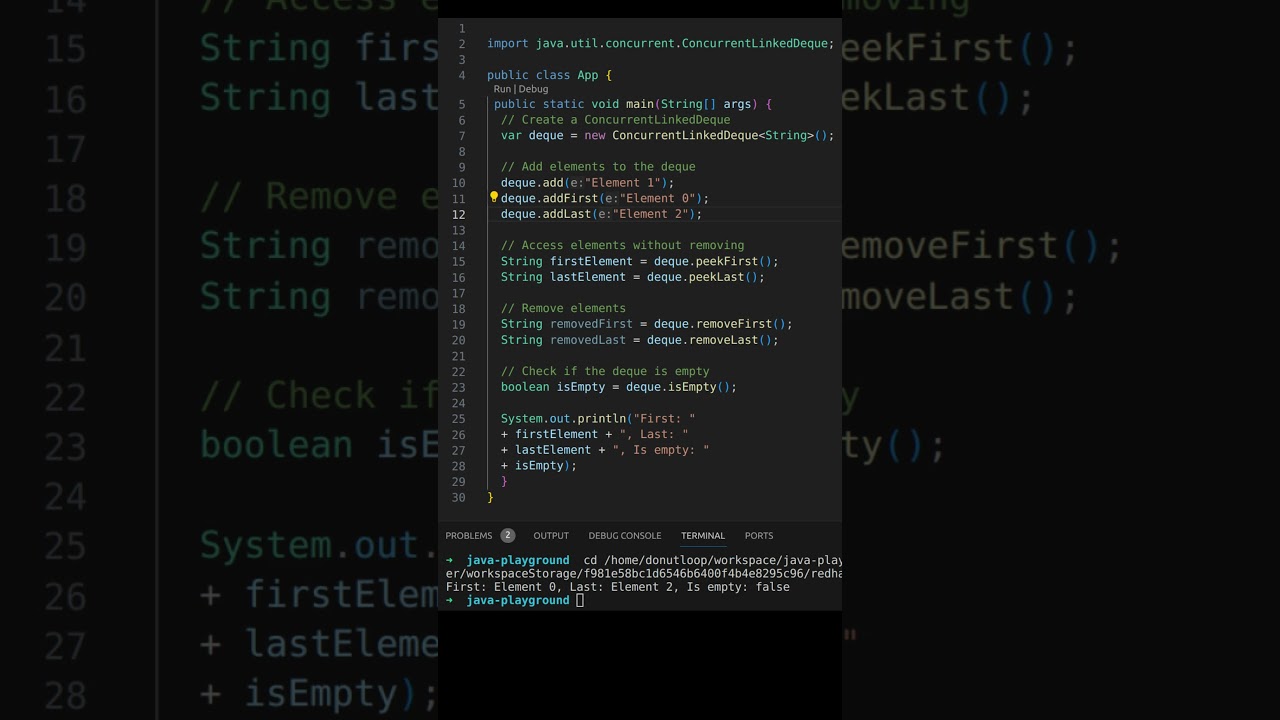 Concurrent Data Structures: Working with ConcurrentLinkedDeque in Java