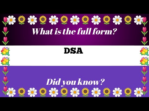 Full Form of DSA.
