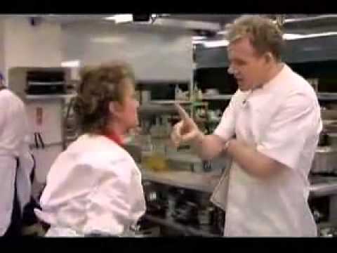 Gordon Ramsay misses a slap in the face