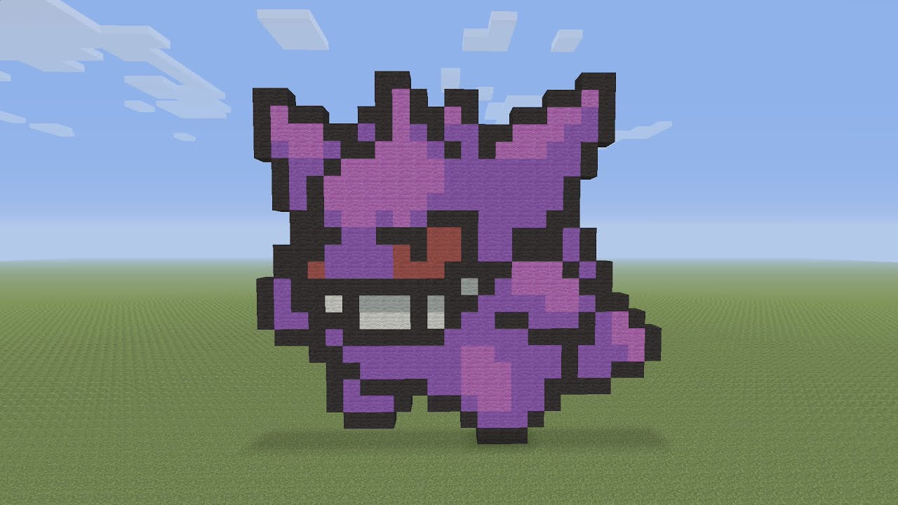 Minecraft Pixel Art - Gengar Pokemon #94