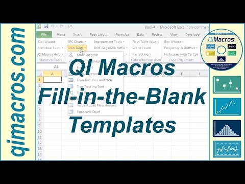 QI Macros - Fill-in-the-Blank Templates for Lean Six Sigma and SPC