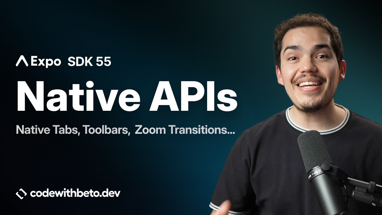 Expo Router iOS 26 Tutorial: Native Tabs, Toolbars, Zoom Transitions (SDK 55)