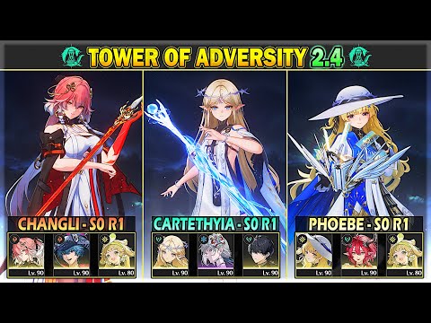 Cartethyia - Sanhua, Changli, Phoebe | 30 Crest Tower of Adversity 2.4 | Wuthering Waves