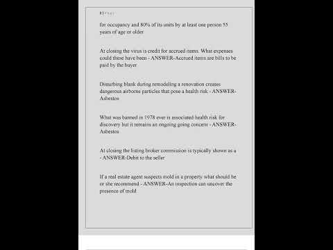 Perry Real Estate Final Exam Exam Newest 2025 Actual Exam Complete Questions And Correct AnswersVeri
