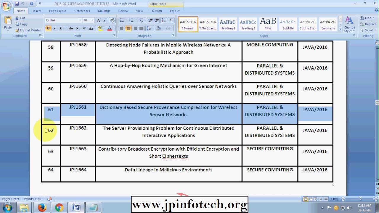 Parallel and distributed system projects 2016 2017, ieee projects in parallel and distributed system