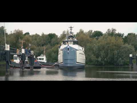 Launch of NEW FRONTIERS - Damen Yacht Support