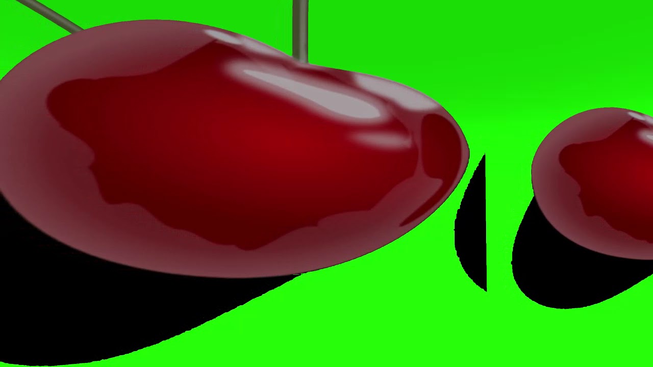 Green Screen effects Animated Icons Scroll Cherries Royalty Free