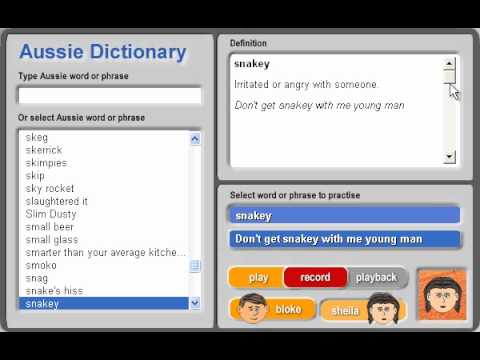 Aussie Dictionary - Aussie words starting with S