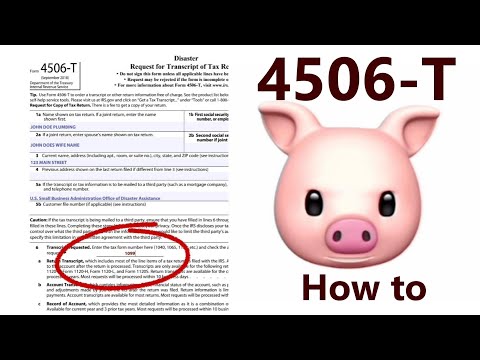 4506T Form for SBA EIDL Loan 2nd Round How to Fill out Step by Step Instructions