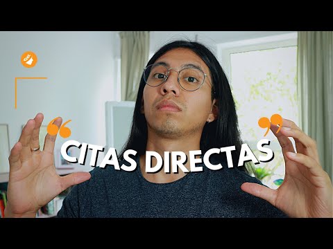Cómo hacer CITAS DIRECTAS con APA 7
