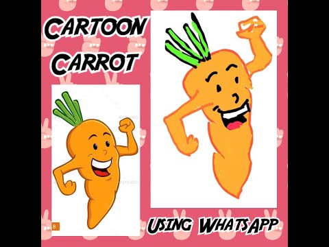Digital Art Using Only Whatsapp! | Carrot | Cartoon drawing