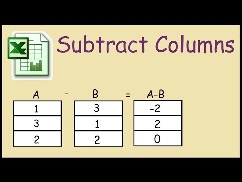How to subtract one column from another in Excel