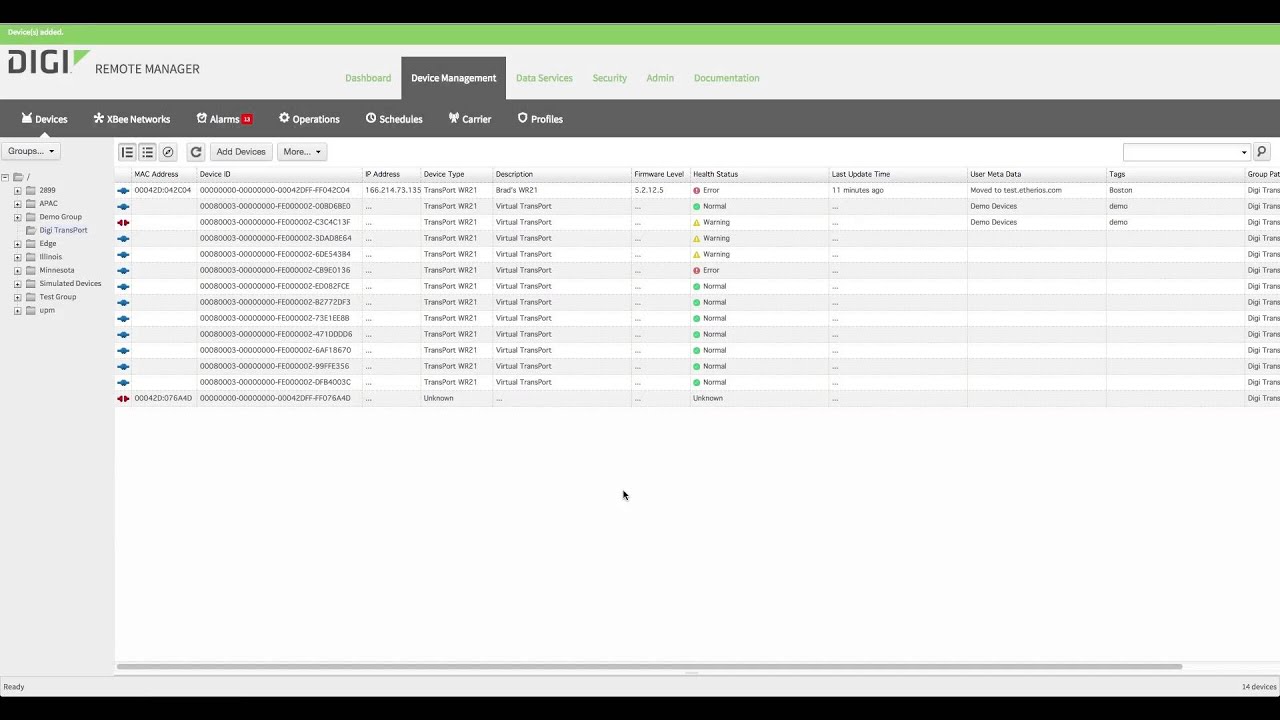 Digi Remote Manager: Adding Your First Device