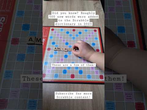 500 new Scrabble words in 2023 - here are a few of them!