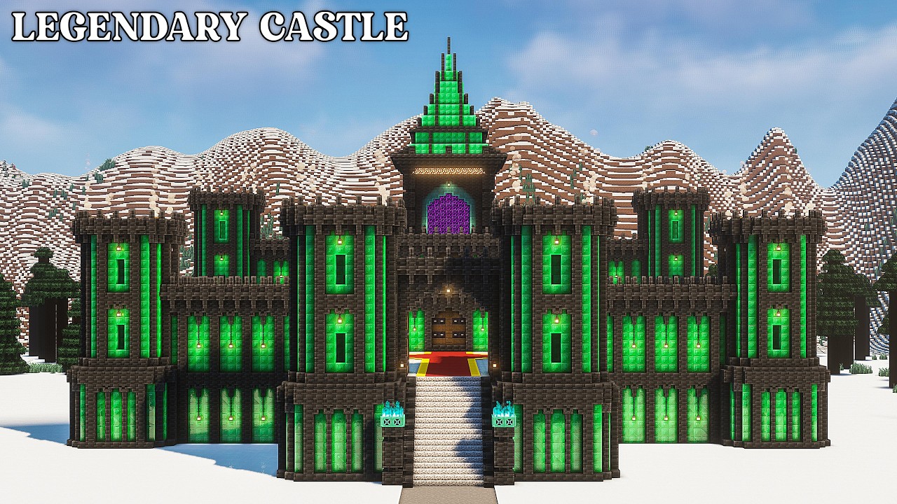 How To Build A Deepslate And Emerald Block Legendary Castle In Minecraft 1.21 || Minecraft ...