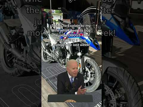 When trying to buy a new motorcycle #wife #joebiden #shorts #r1300gs #r1250gs #motorcycle #memes