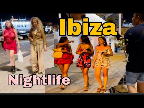 Ibiza Nightlife Tour |Walking at the street of Ibiza At night | what Ibiza looks like at night