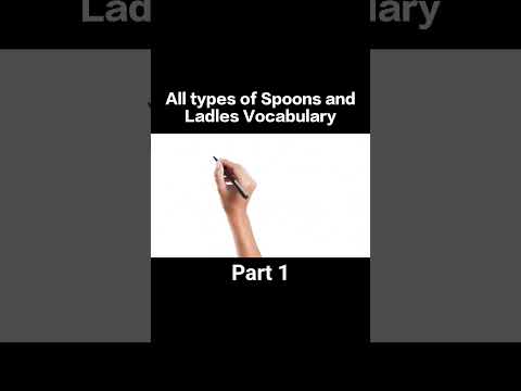 Spoons and ladles vocabulary in english part 1 #ladle #spoon #englishpractice #listenandpractice