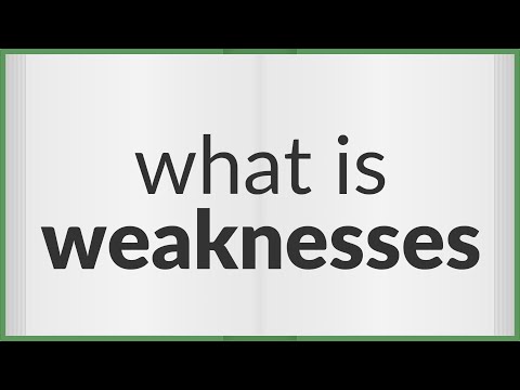 Weaknesses | meaning of Weaknesses