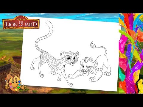 Coloring The Lion Guard : Fuli & Kion | Coloring pages | Coloring book |