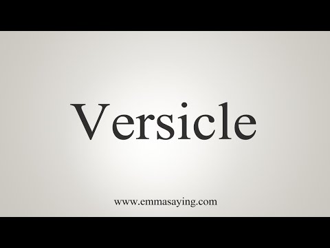 How To Say Versicle