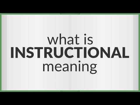Instructional | meaning of Instructional