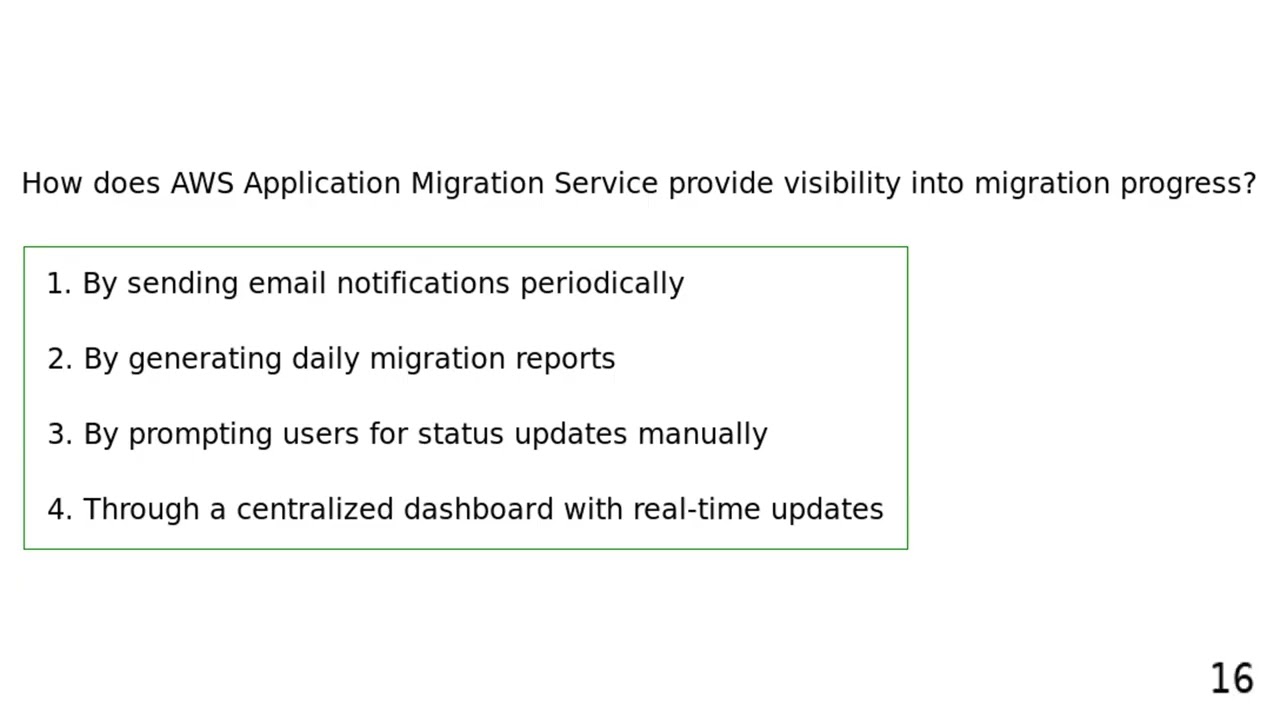 AWS Application Migration Service - Quiz