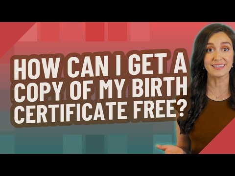 How can I get a copy of my birth certificate free?