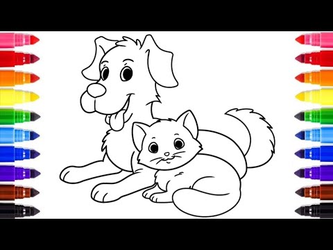 Fun Dog and Cat Drawing & Coloring Pages for Kids!