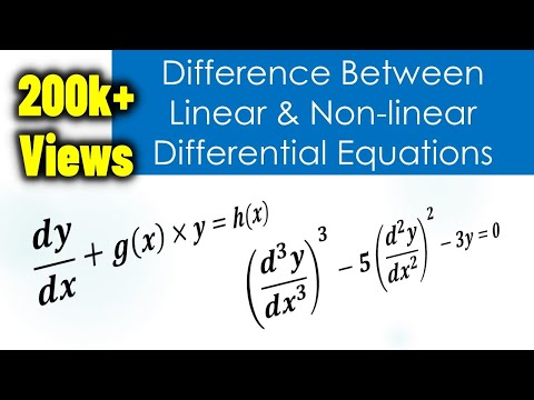 Difference between linear and nonlinear Differential Equation|Linear verses nonlinear DE