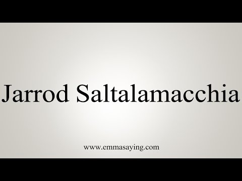 How to Pronounce Jarrod Saltalamacchia