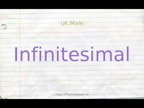 How to pronounce infinitesimal
