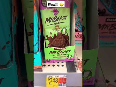 Wow!!! 👀 We found Mr. Beast feastable chocolate bar at Walmart #shorts #mrbeast #food