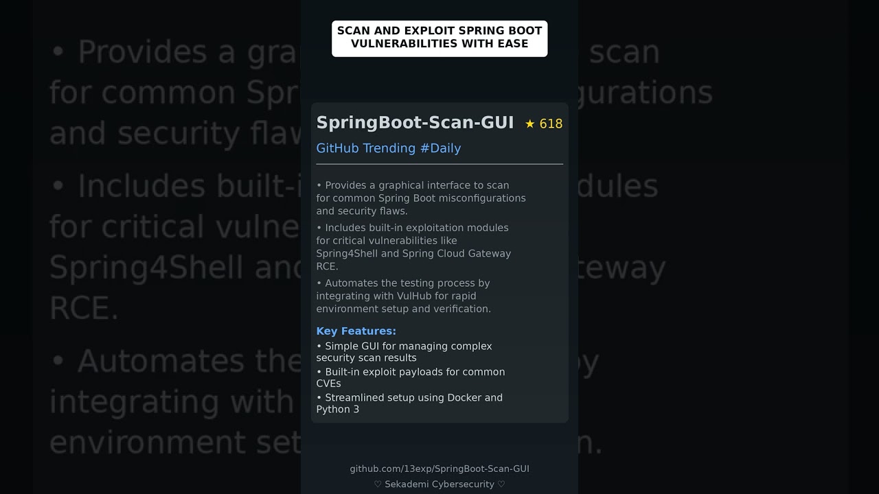 GitHub Trending Repositories: 13exp/SpringBoot-Scan-GUI 🇬🇧