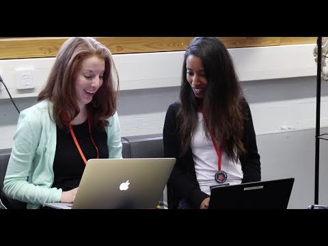 Elsevier software engineers in Helsinki, Finland mentoring hackers