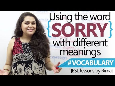 English lesson - using 'Sorry' with different meanings. ( Learn English free)