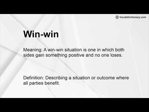 Win-win Meaning