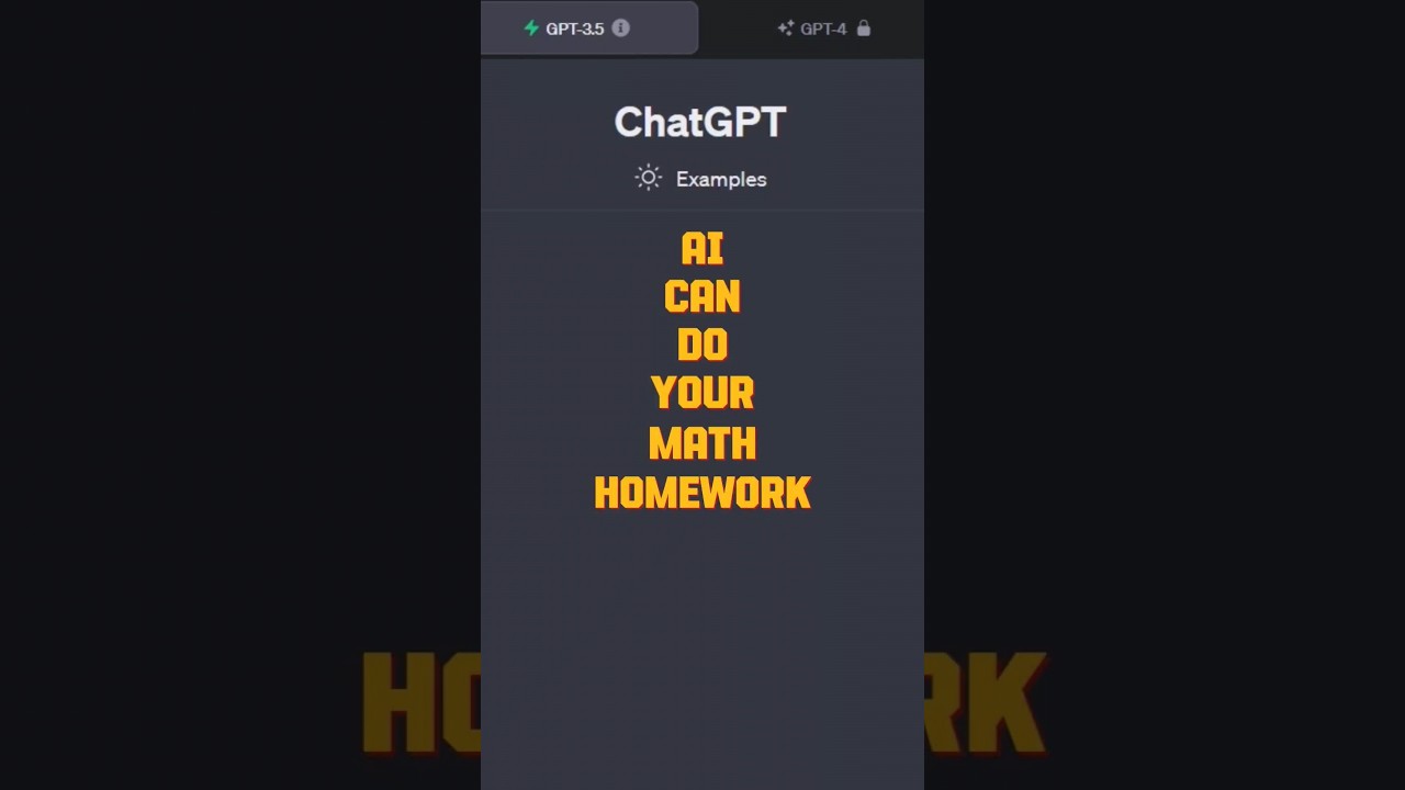 Math homework with AI