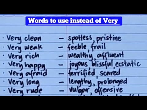 Words to use instead of Very
