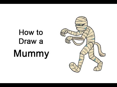 How To Draw A Mummy Step by Step – I'm Youtuber – Follow my videos to ...